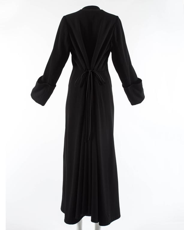 Margiela Autumn-Winter 1992 black cotton full length priest coat at ...