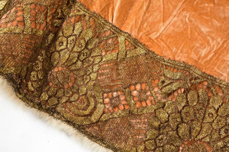 1920s gold lamé evening cape with fox fur trim For Sale at 1stDibs ...