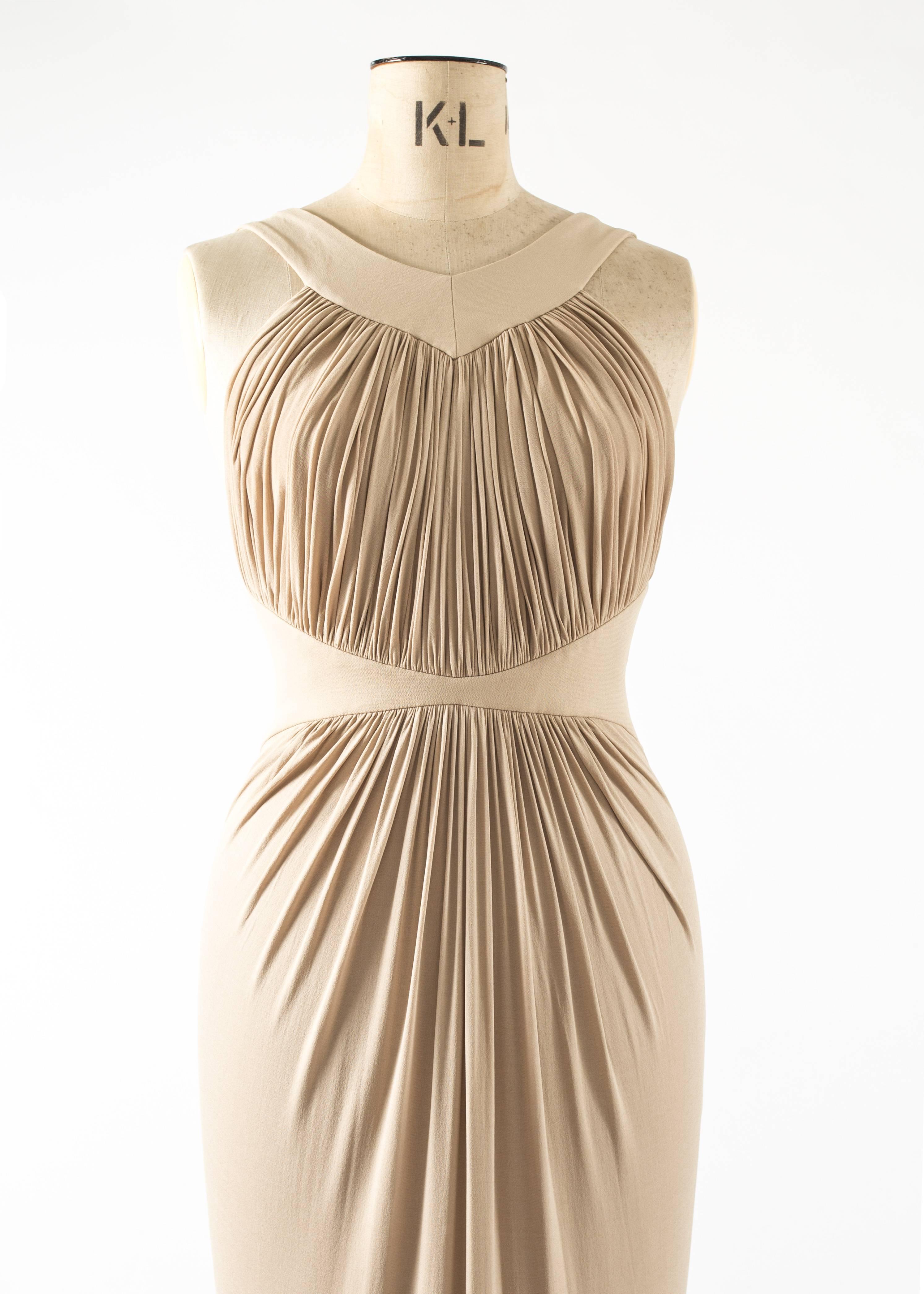 Hervé Leroux for Guy Laroche Spring-Summer 2006 nude pleated evening ...