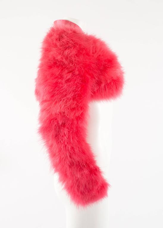 Tom Ford for Gucci Spring-Summer 2004 hot pink marabou bolero jacket at ...