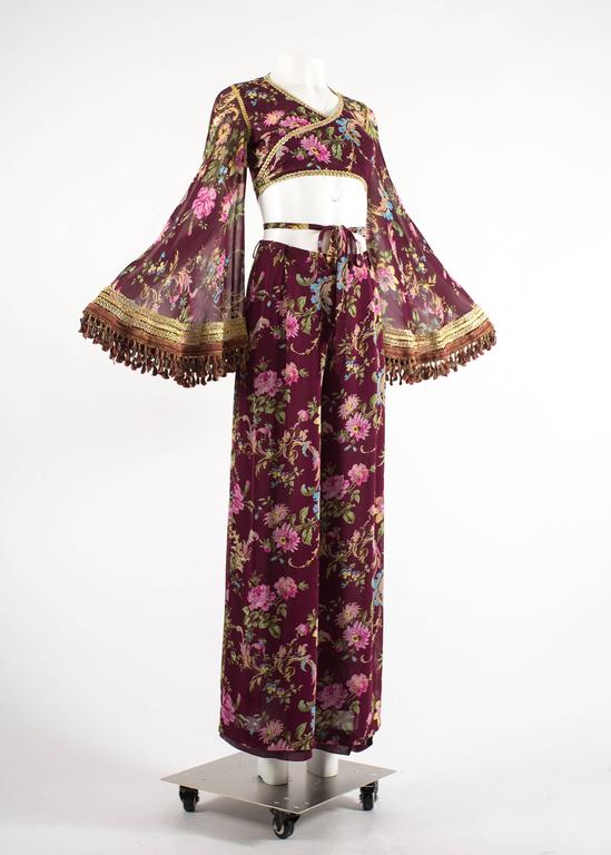 Dolce and Gabbana Spring-Summer 1994 silk chiffon gypsy pant suit at ...