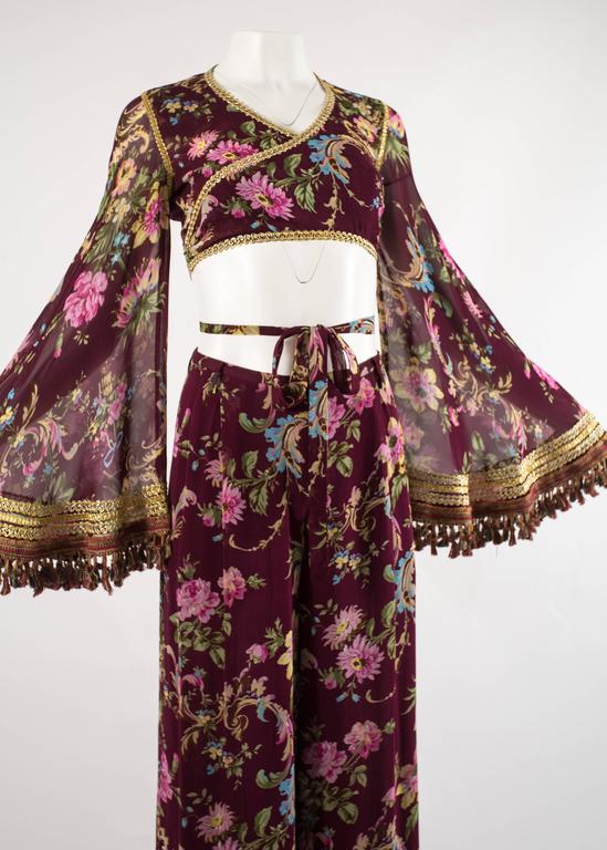 Dolce and Gabbana Spring-Summer 1994 silk chiffon gypsy pant suit at ...