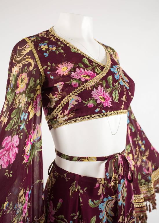 Dolce and Gabbana Spring-Summer 1994 silk chiffon gypsy pant suit at ...