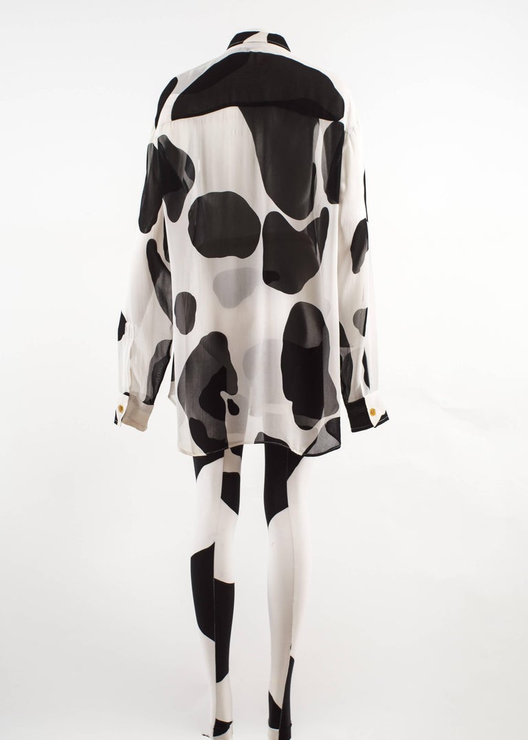 Vivienne Westwood Spring Summer 1990 Pagan V Cow Print Chiffon Pant