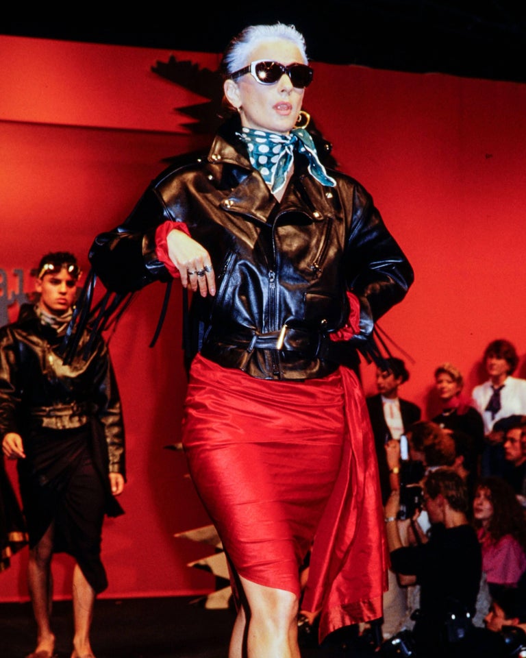 Jean Paul Gaultier Spring-Summer 1985 fringed leather jacket with open ...