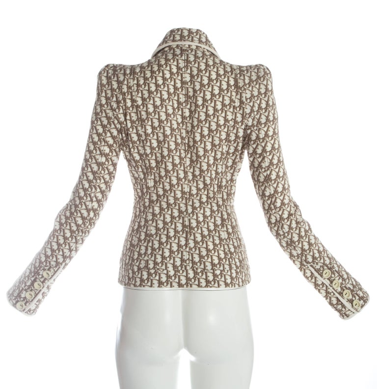 Christian Dior monogram structured jacket with floral embroidery, S/S ...