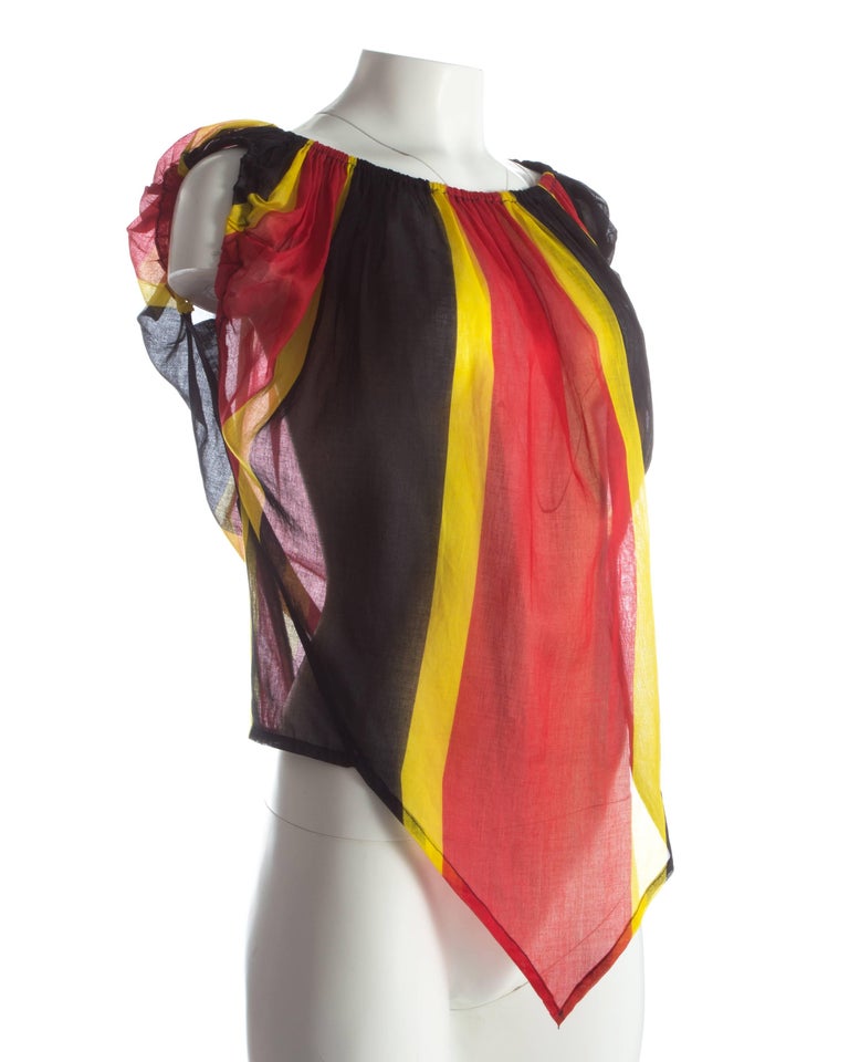 Vivienne Westwood striped cotton 'Mini-Crini' vest, S/S 1985 at 1stDibs