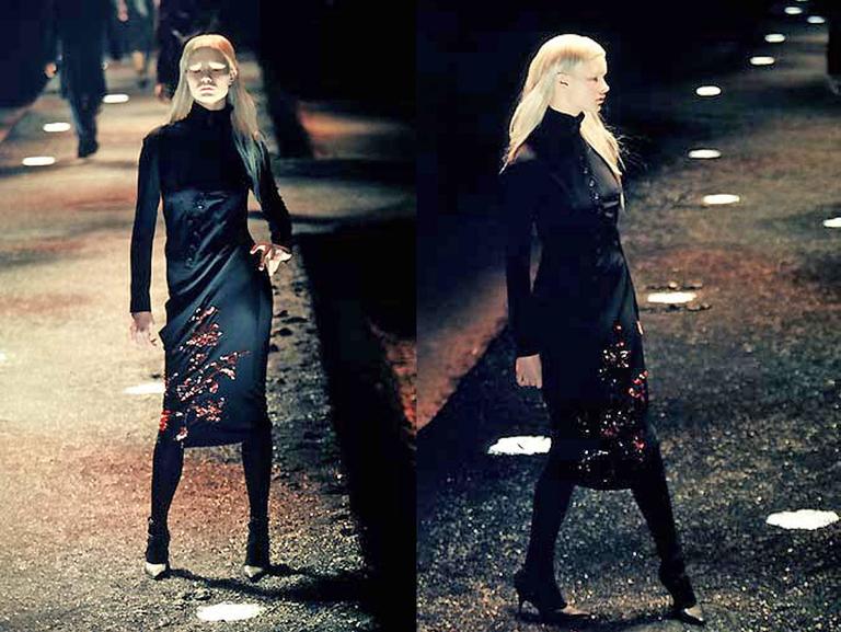 Important Alexander McQueen 'Joan' Fall 1998 Asymmetric Embroidered ...