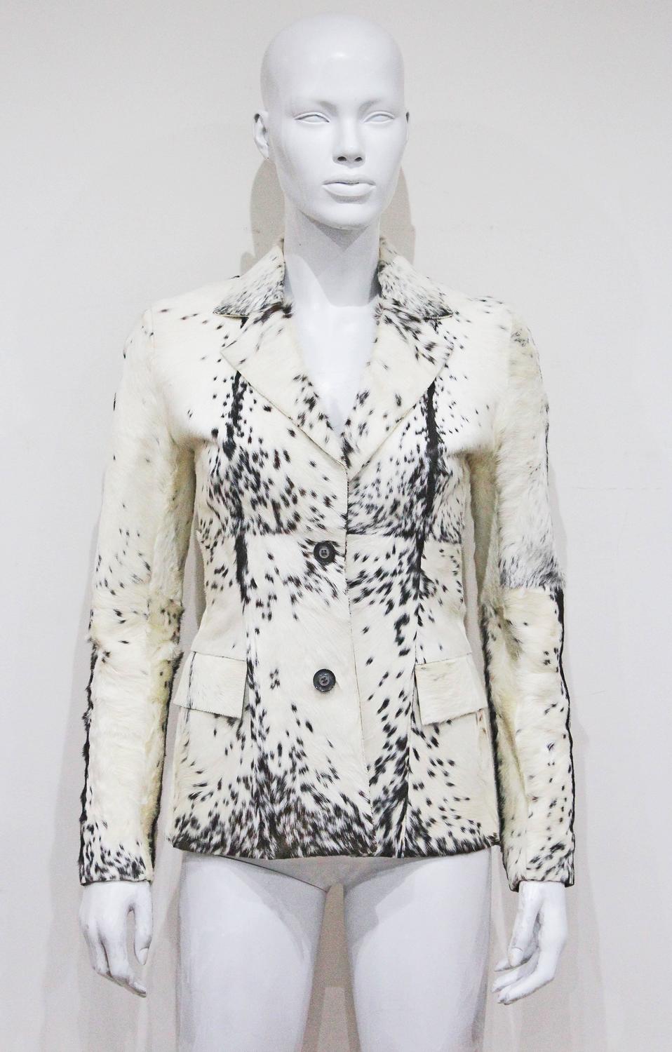 Gucci by Tom Ford goat hair blazer jacket, c. 1999 For Sale at 1stdibs