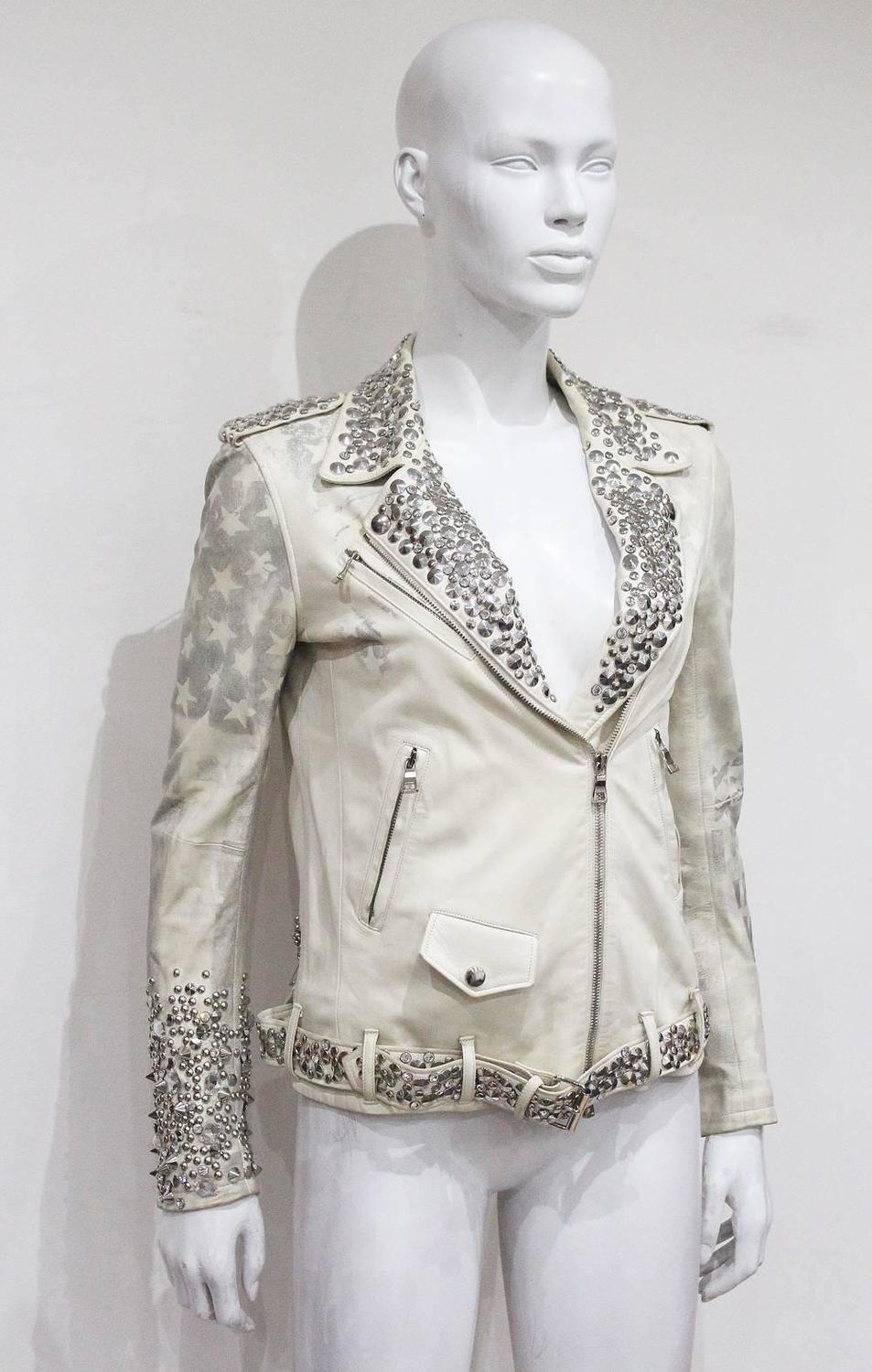 Balmain by Christophe Decarnin studded leather biker jacket, c. 2011 at ...