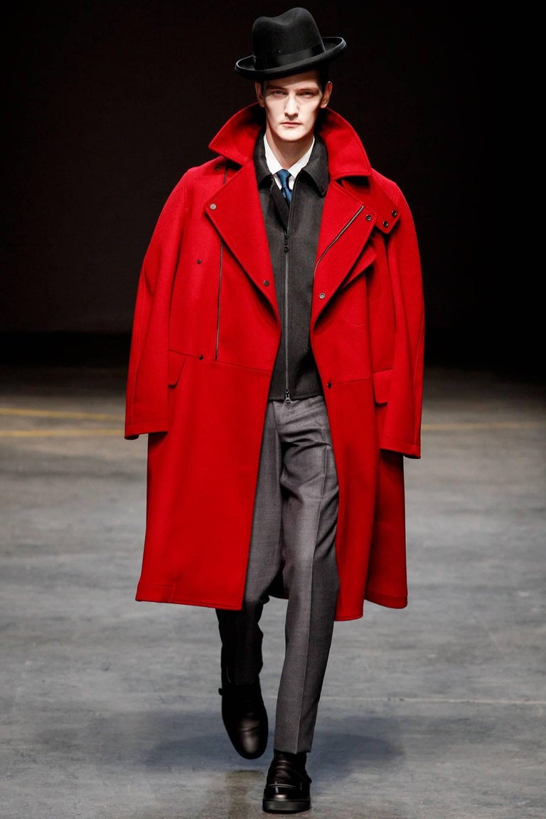 E. Tautz Autumn-Winter 2014 Men's red overcoat For Sale at 1stDibs ...