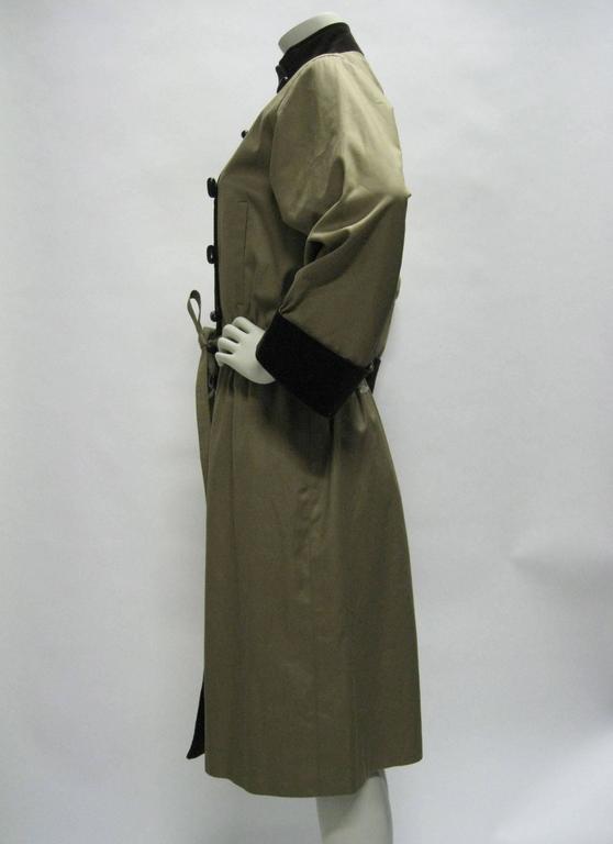 Yves Saint Laurent Cotton and Corduroy Trench Coat at 1stDibs