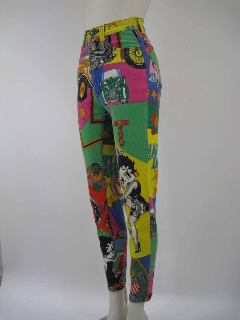 Versace Jeans Couture Cartoon Betty Boop Harley Novelty Logo Skinny ...