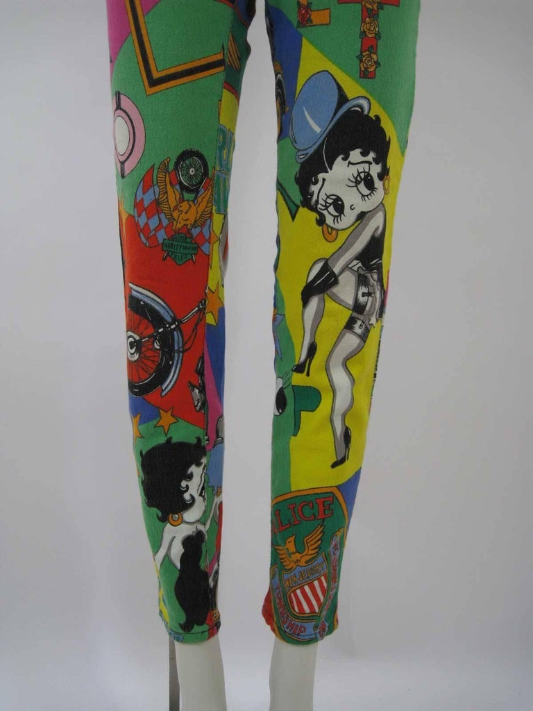 Versace Jeans Couture Cartoon Betty Boop Harley Novelty Logo Skinny ...
