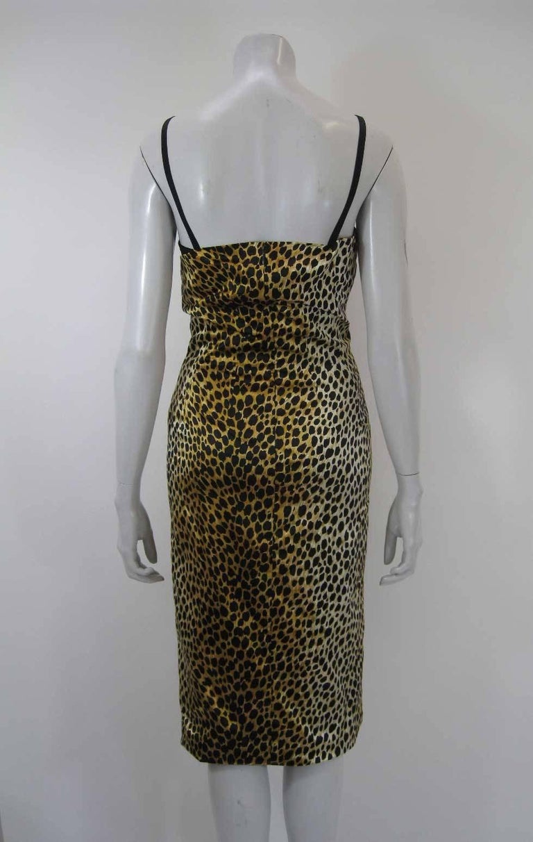 Dolce and Gabbana Leopard Print BodyCon Cocktail Dress with Bra Top at ...