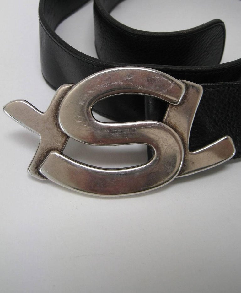 Yves Saint Laurent Silver YSL Logo Belt and Buckle at 1stDibs | ysl ...