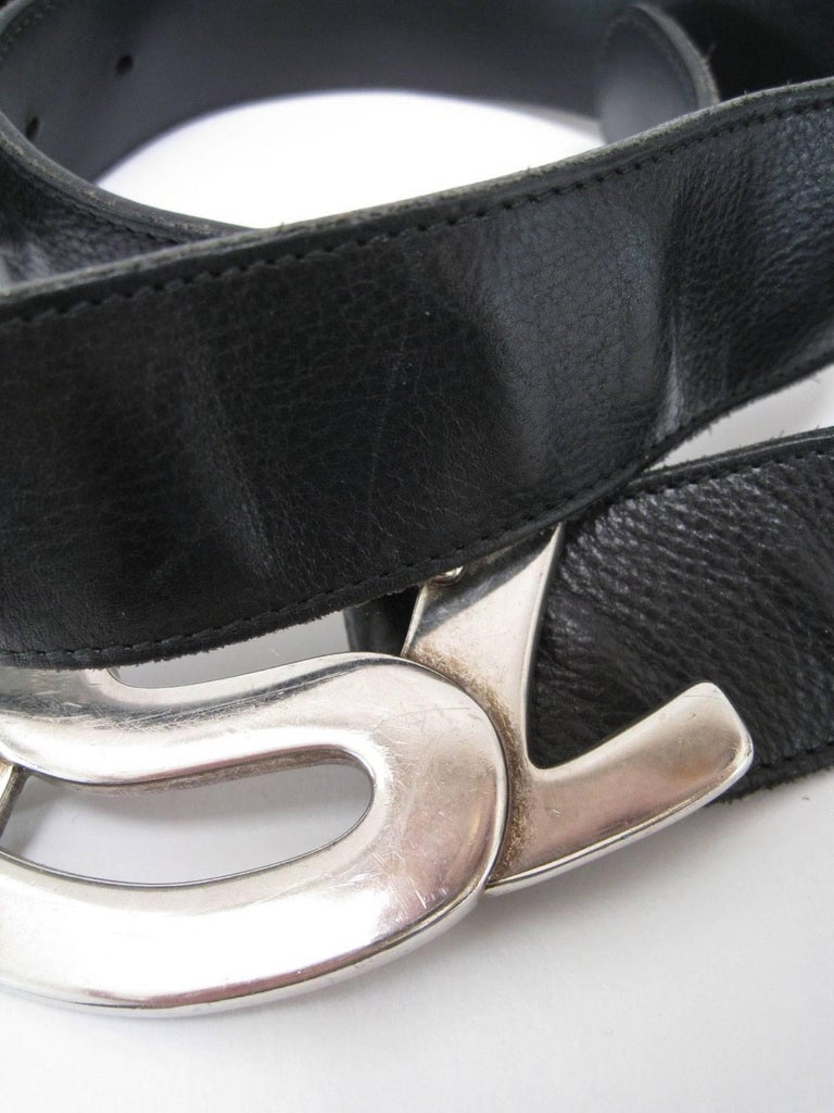 Yves Saint Laurent Silver YSL Logo Belt and Buckle at 1stDibs | ysl ...