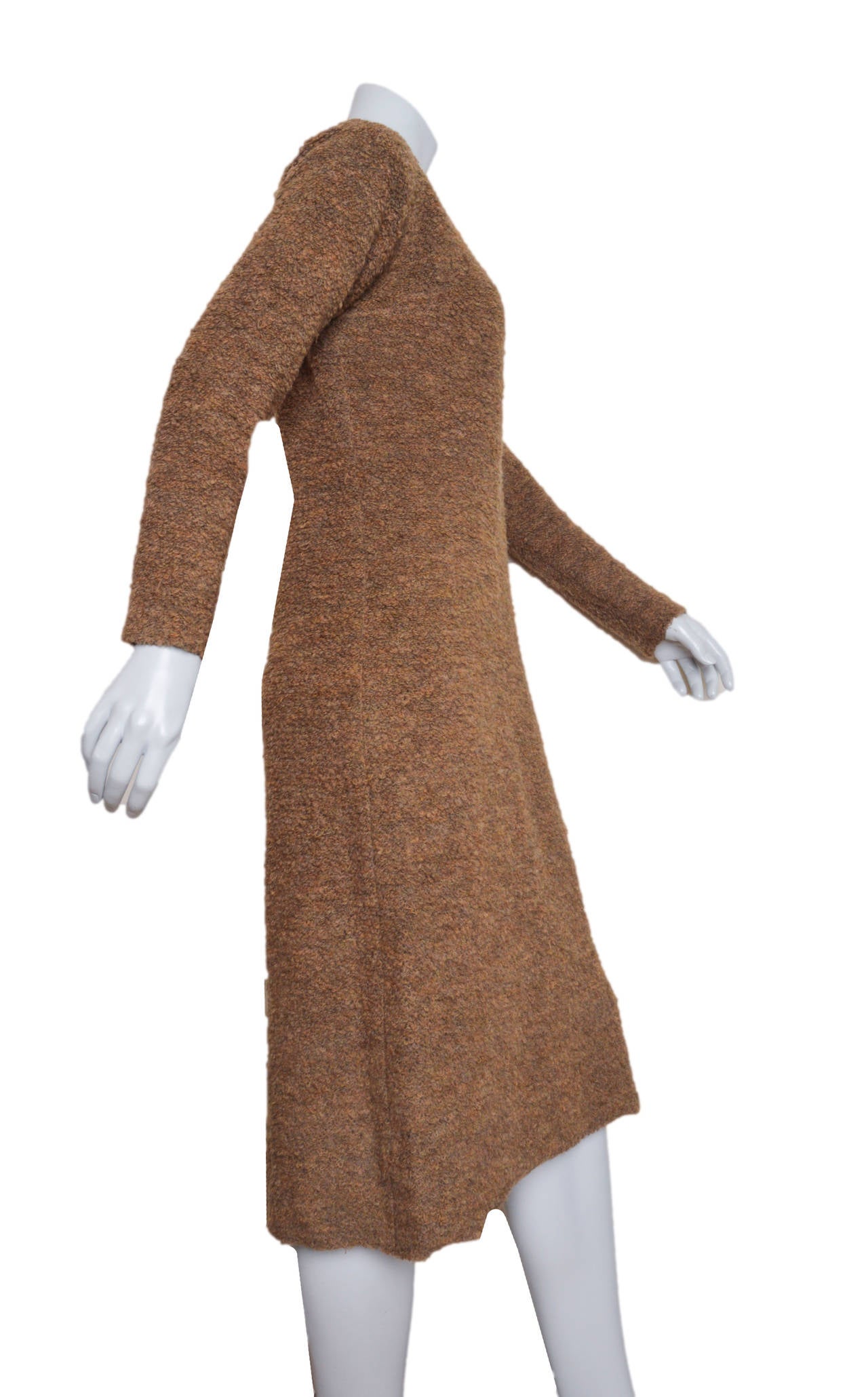 Bonnie Cashin Camel Boucle Dress and Cape Set at 1stDibs