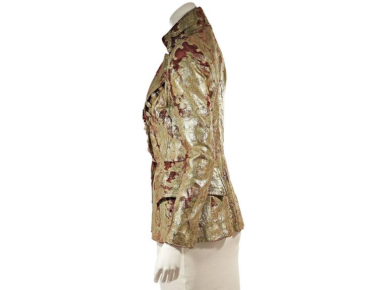 Gold and Red Balmain Metallic Brocade Jacket at 1stDibs | brocade ...