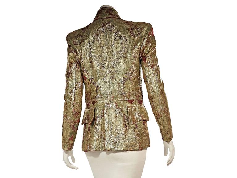 Gold and Red Balmain Metallic Brocade Jacket at 1stDibs | brocade ...