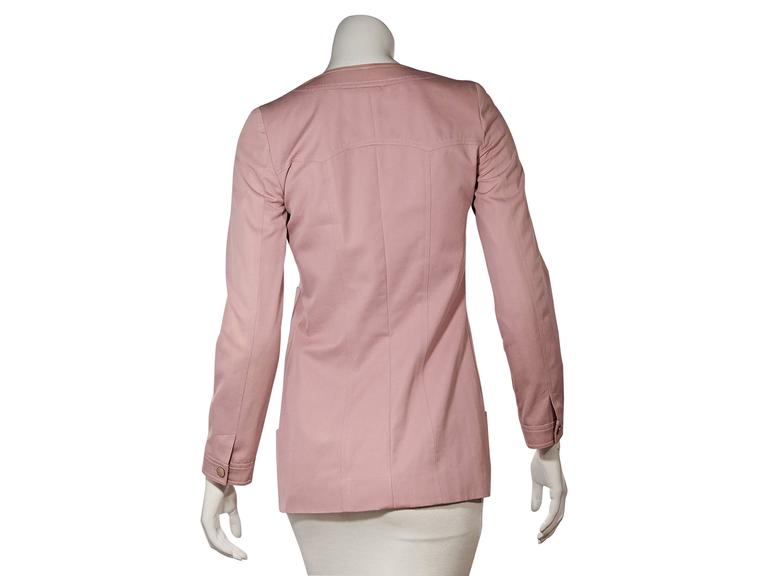 Pink Chanel Button-Front Jacket For Sale at 1stDibs | pink chanel jacket