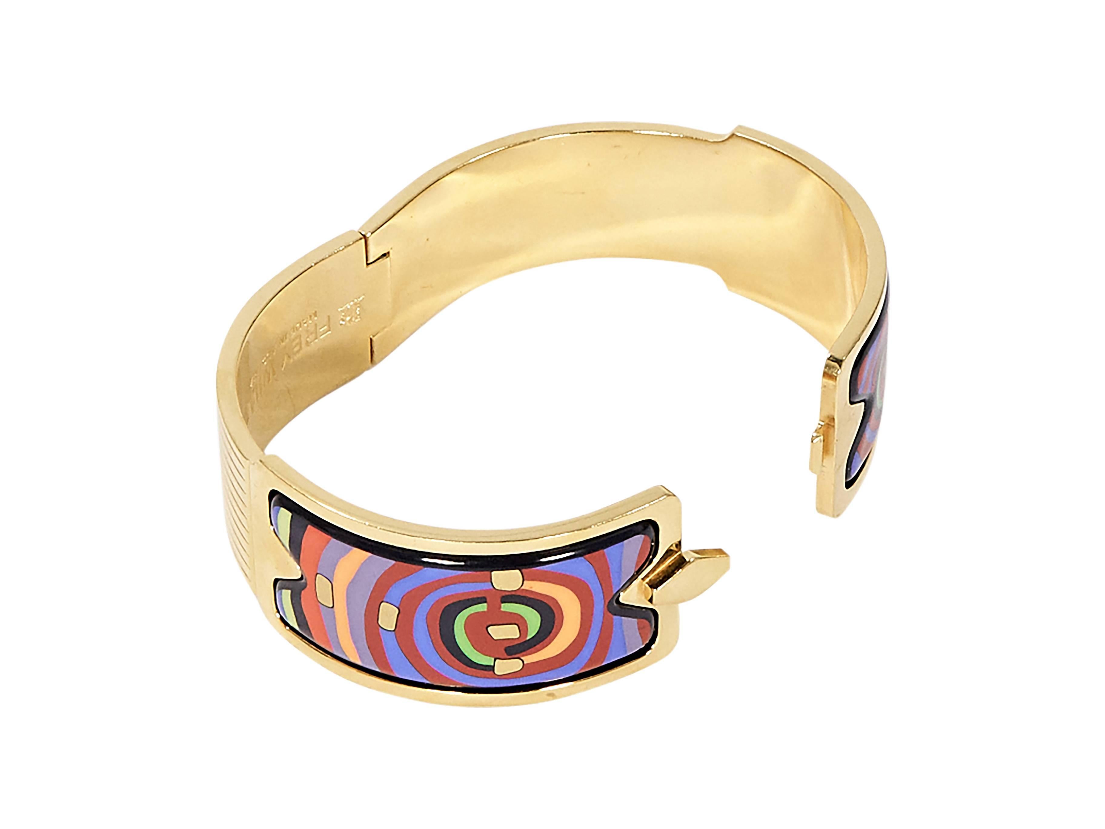 Goldtone Frey Wille Enamel Bangle For Sale at 1stDibs