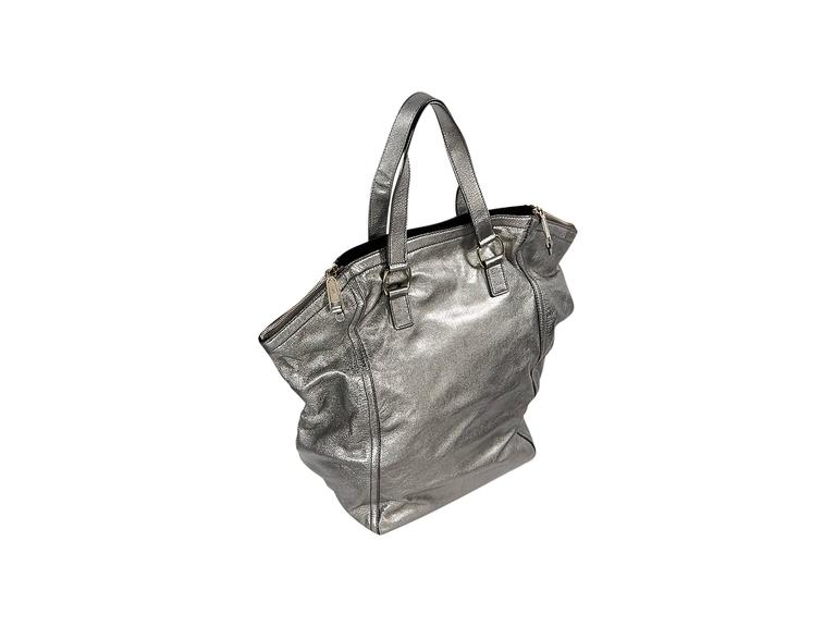 Metallic Silver Yves Saint Laurent Downtown Bag at 1stDibs