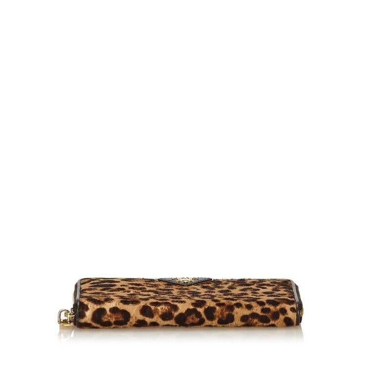 Multicolor Prada Leopard-Print Pony Hair Wallet For Sale at 1stDibs ...