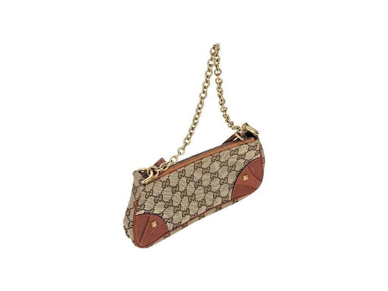 Tan Gucci Monogram Mini Shoulder Bag For Sale at 1stDibs