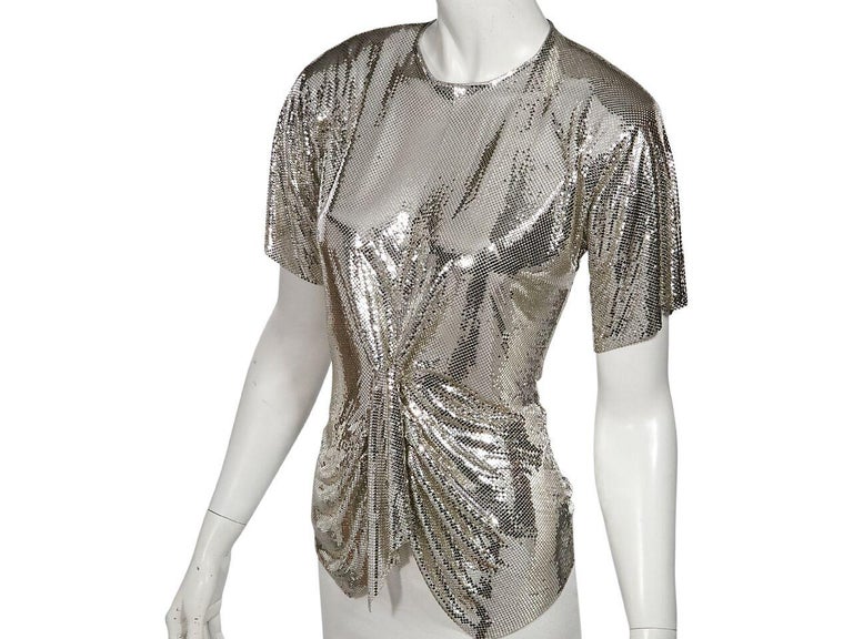 Silver Vintage Ferrara Mesh Party Top For Sale at 1stDibs