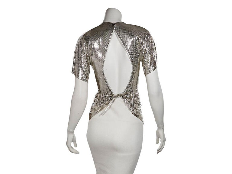 Silver Vintage Ferrara Mesh Party Top For Sale at 1stDibs
