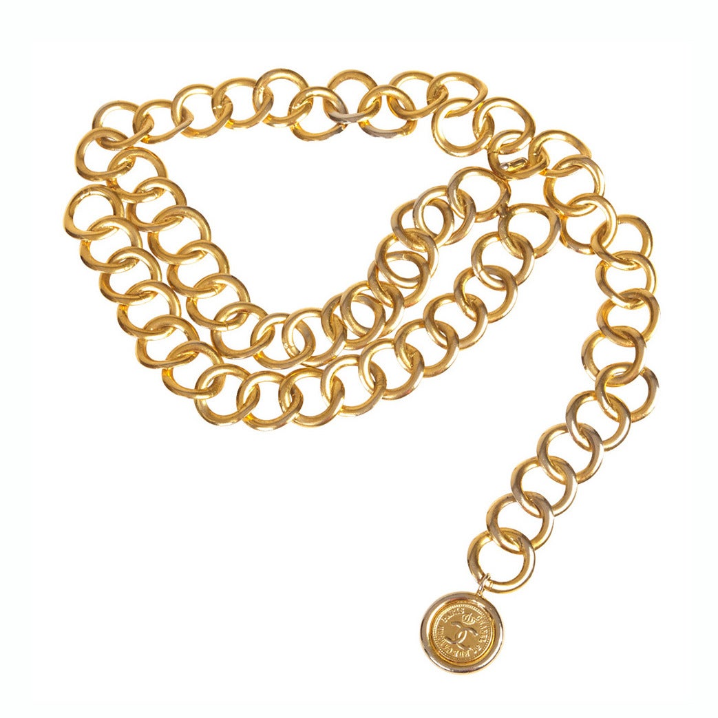 Chanel Gold Chain Belt at 1stDibs