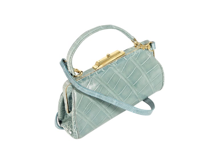 Maxima Light Blue Mini Alligator Evening Bag at 1stDibs