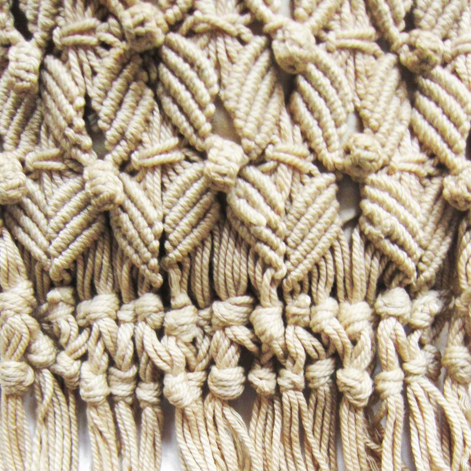 Macrame Crafted Purse Bag 1960s at 1stDibs
