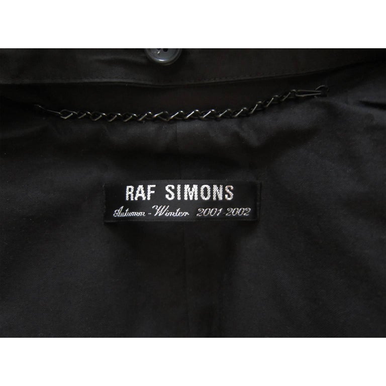 Raf Simons Military Black Trench Coat AW 2001 at 1stDibs | raf simons ...
