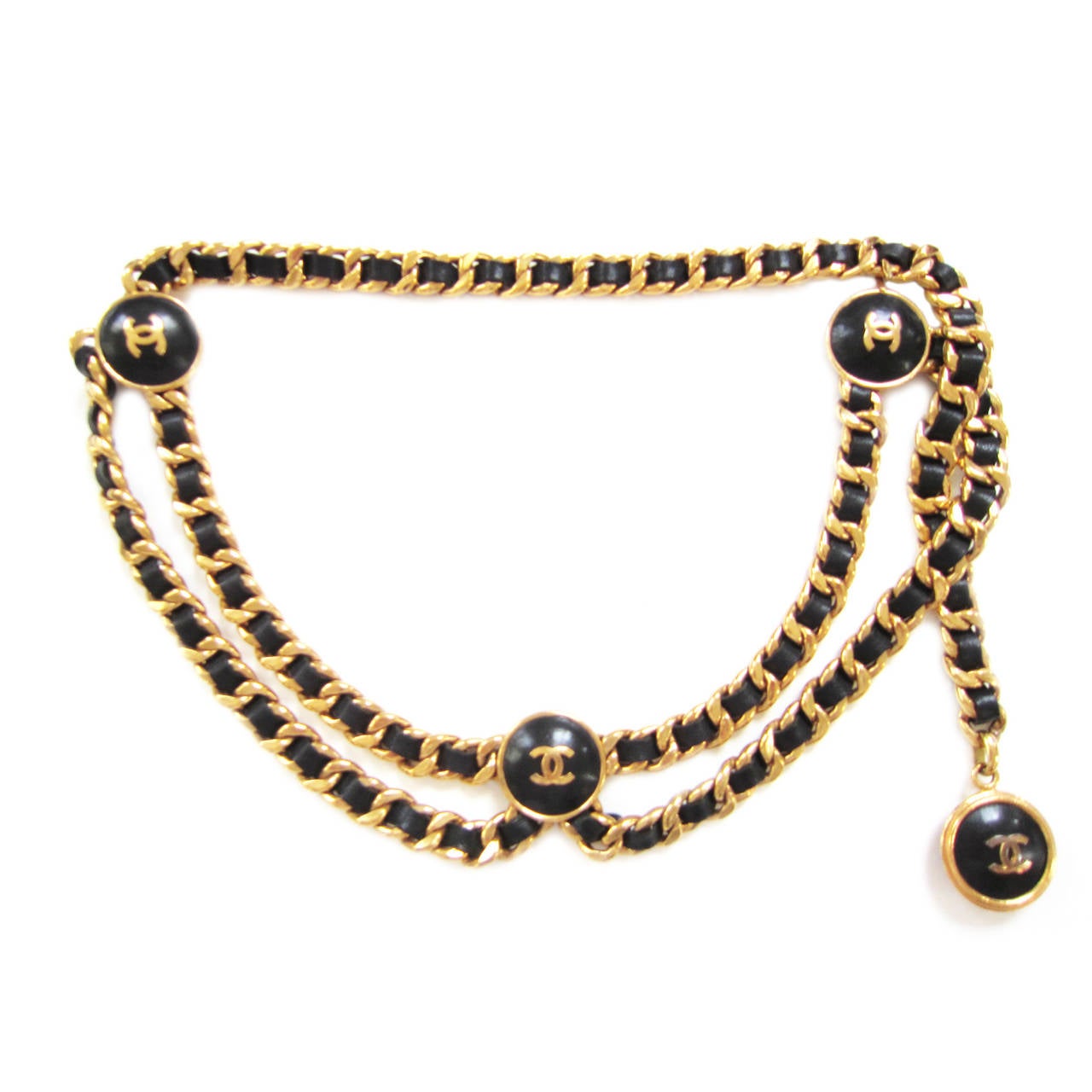 Chanel Chain Belt Necklace Biker Collection A/W 1989 at 1stDibs