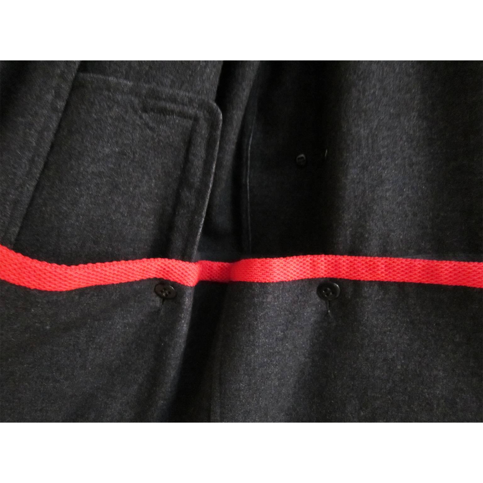 Comme des Garcons Charcoal Two Way Coat, 1999 at 1stDibs