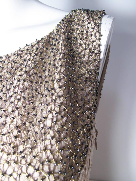 Chanel Evening Gown with Metallic Thread and Beading For Sale at ...