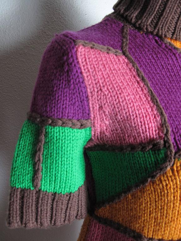 Pucci Multi - Colored Patchwork Knit Sweater at 1stDibs