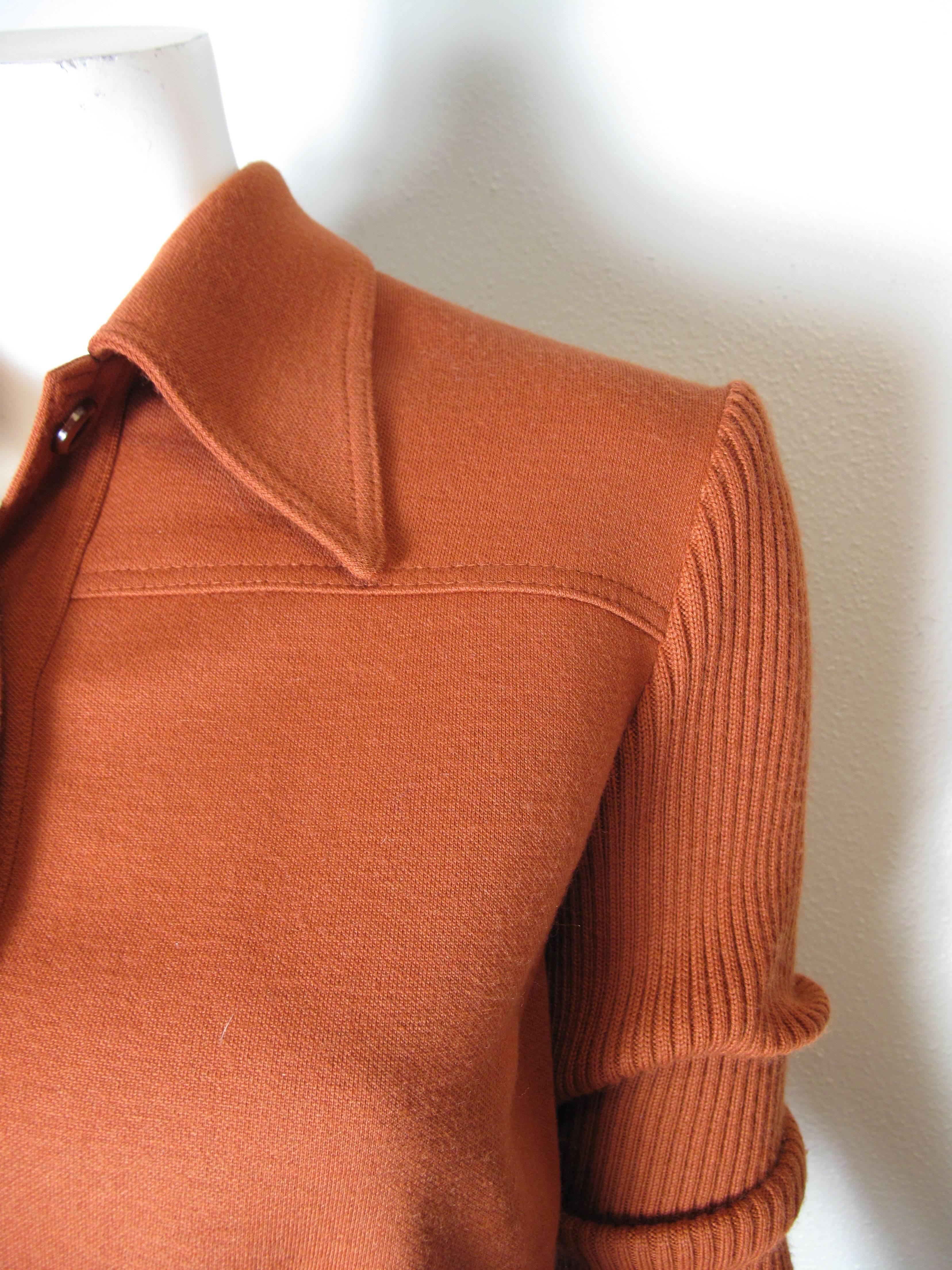 Rodier Paris Rust Knit Jacket and Skirt For Sale at 1stDibs | rodier ...