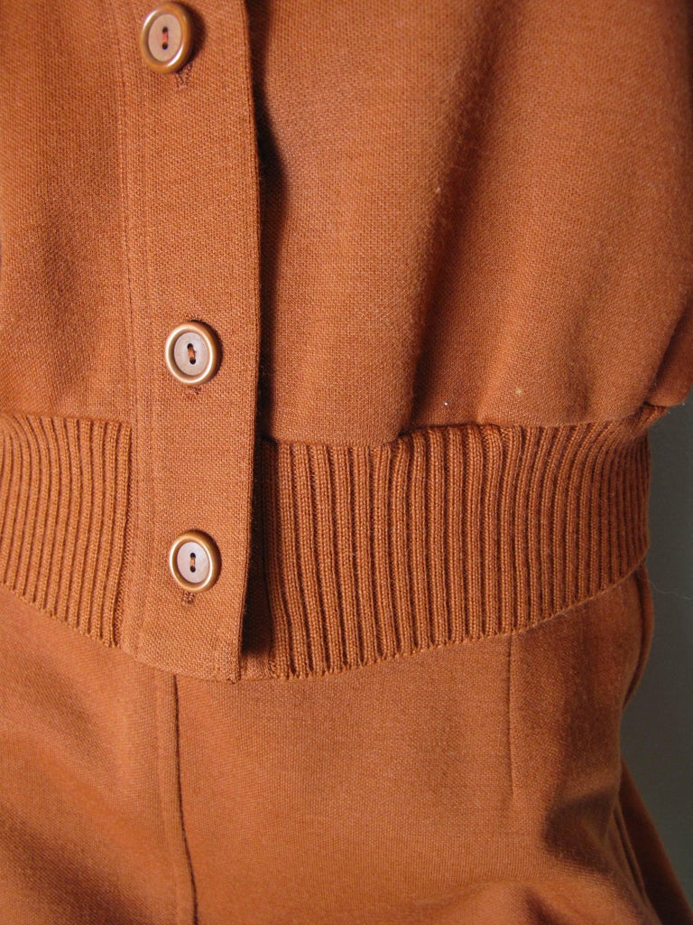 Rodier Paris Rust Knit Jacket and Skirt For Sale at 1stDibs | rodier ...