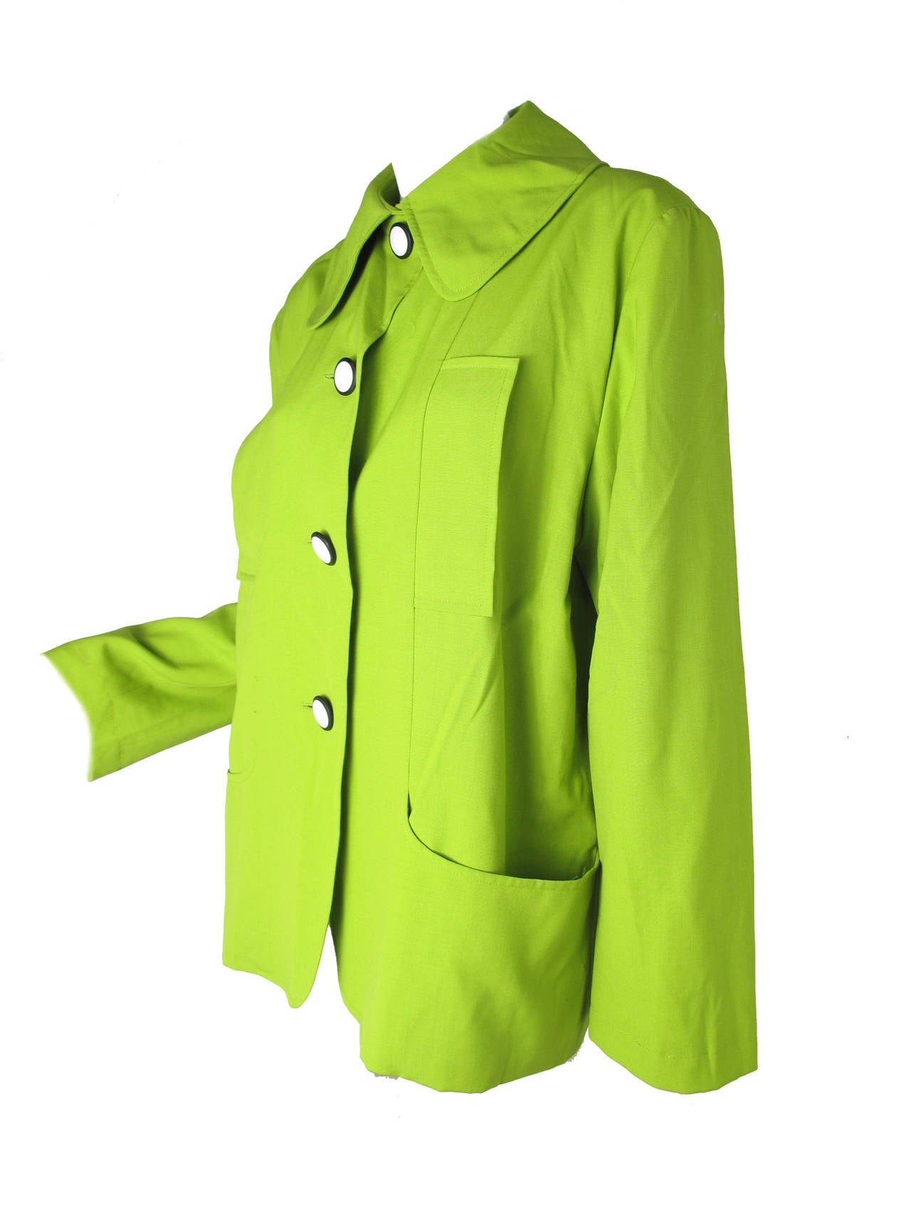 1990s Christian Lacroix Neon Green Jacket at 1stDibs