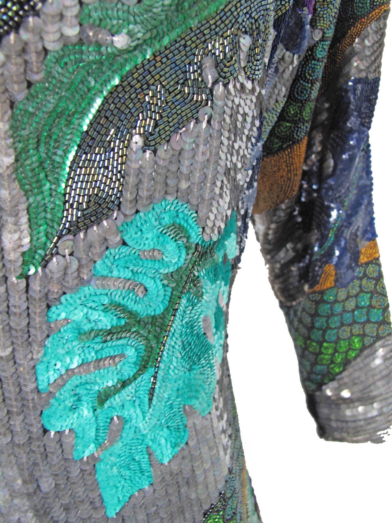 Krizia beaded and sequined Snake Dress at 1stDibs | sequin snake dress