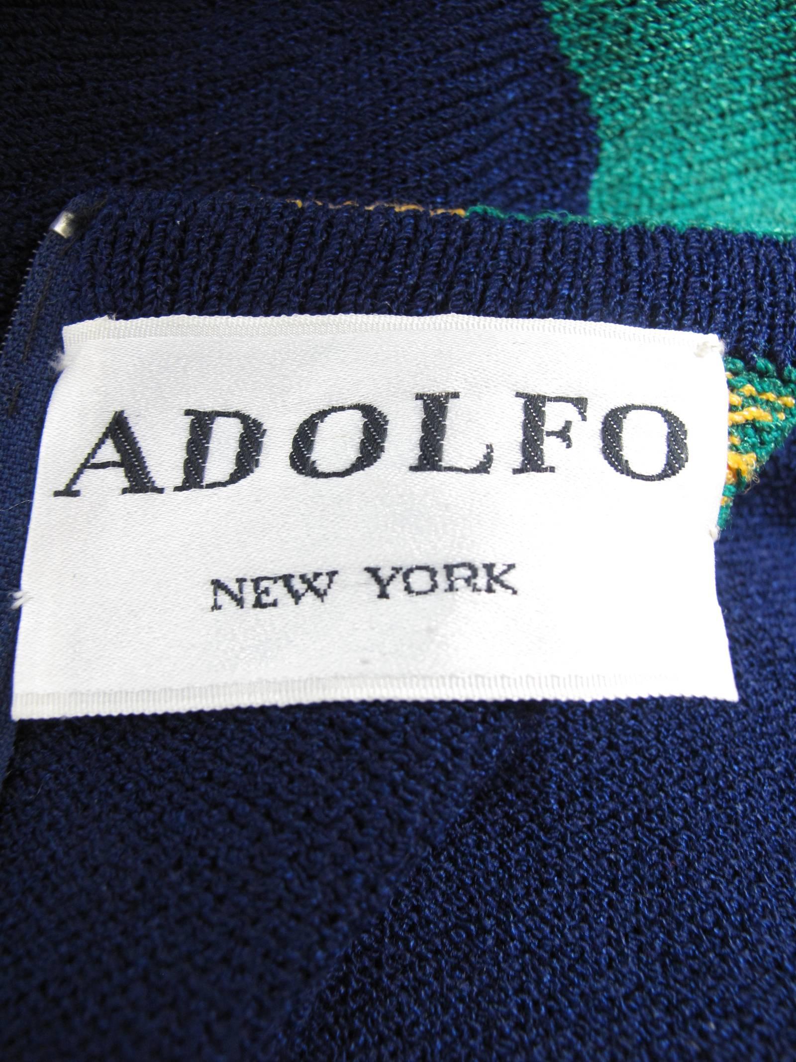 1970s Adolfo Knit Dress at 1stDibs