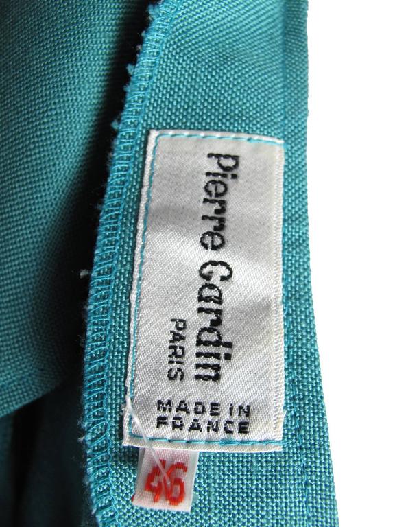 Pierre Cardin Linen Dress Large Pockets For Sale at 1stDibs