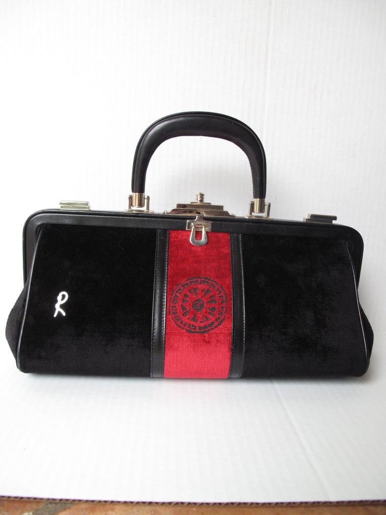 Roberta di Camerino Velvet Handbag c. 1978 at 1stDibs