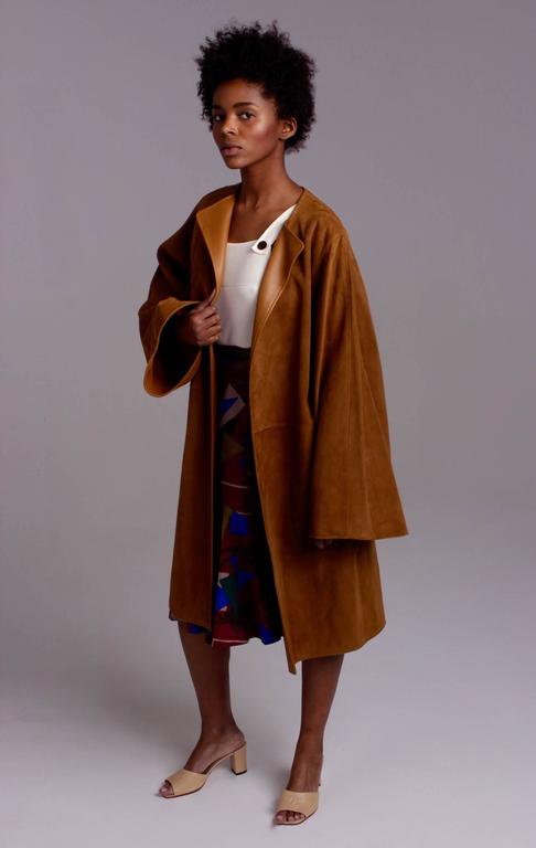 Rare Hermes Lambskin Camel Suede Coat at 1stDibs | hermes coat, hermes ...