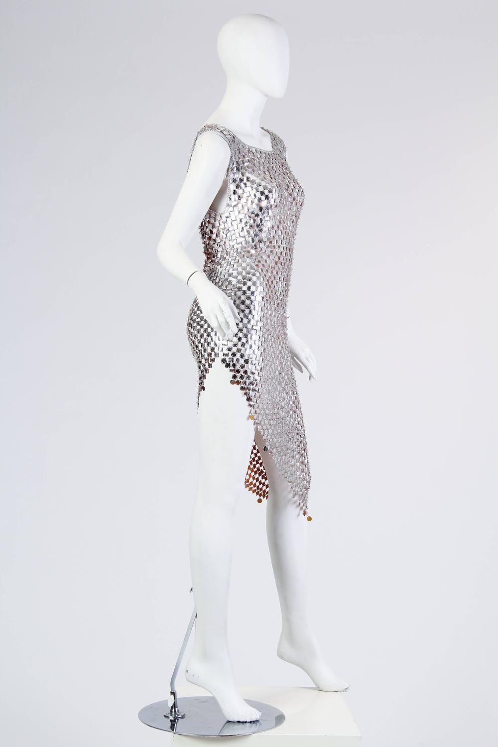 1960s Paco Rabanne Style Chain-Mail Dress at 1stdibs