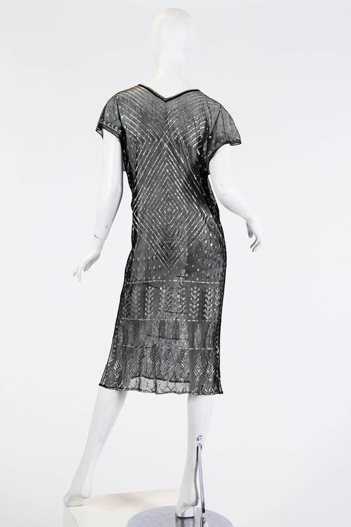 1920s Egyptian Assuit Metal and Cotton Net Dress at 1stDibs