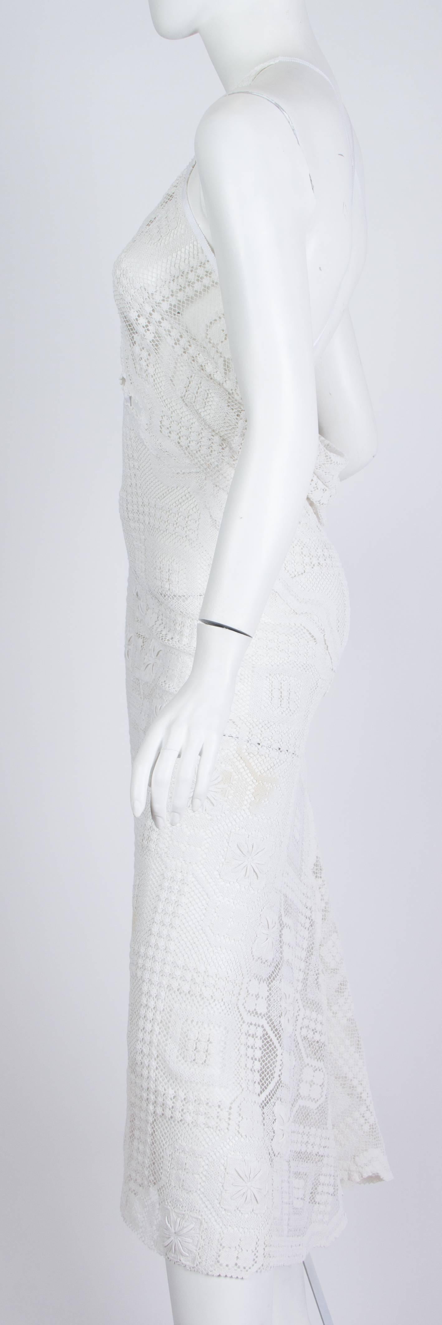 Handmade Lace Backless Dress at 1stDibs